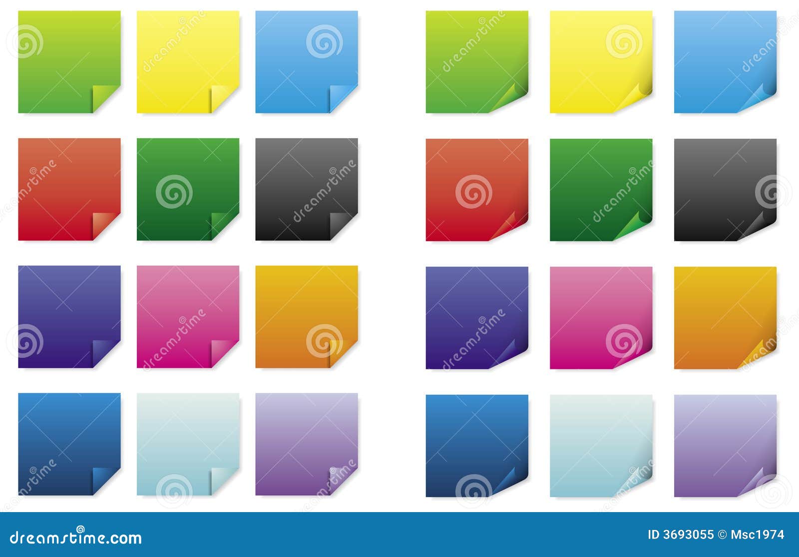 Post-it (vector) ilustración del vector. Ilustración de gente - 3693055