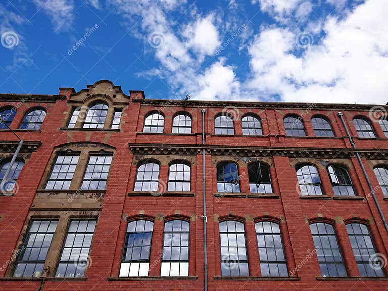 Post War Architectural Red Brick Buildings Stock Image - Image of ...