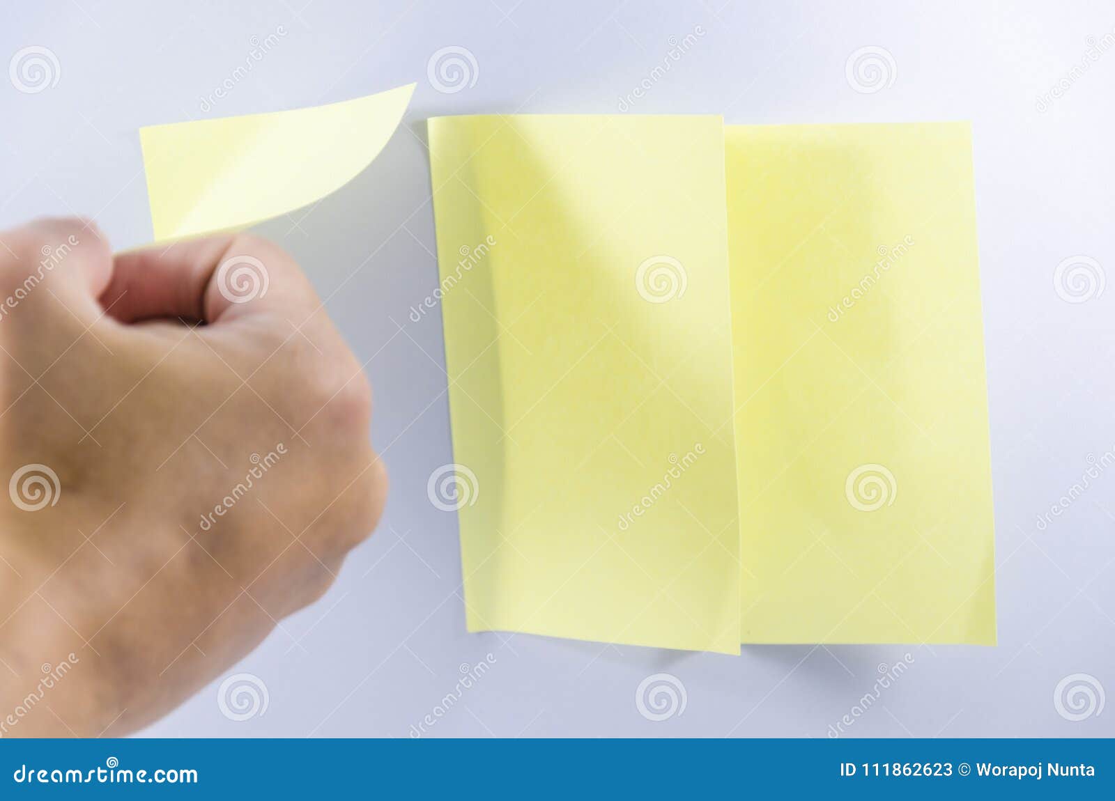 Post it on a White Background. Stock Image - Image of background ...