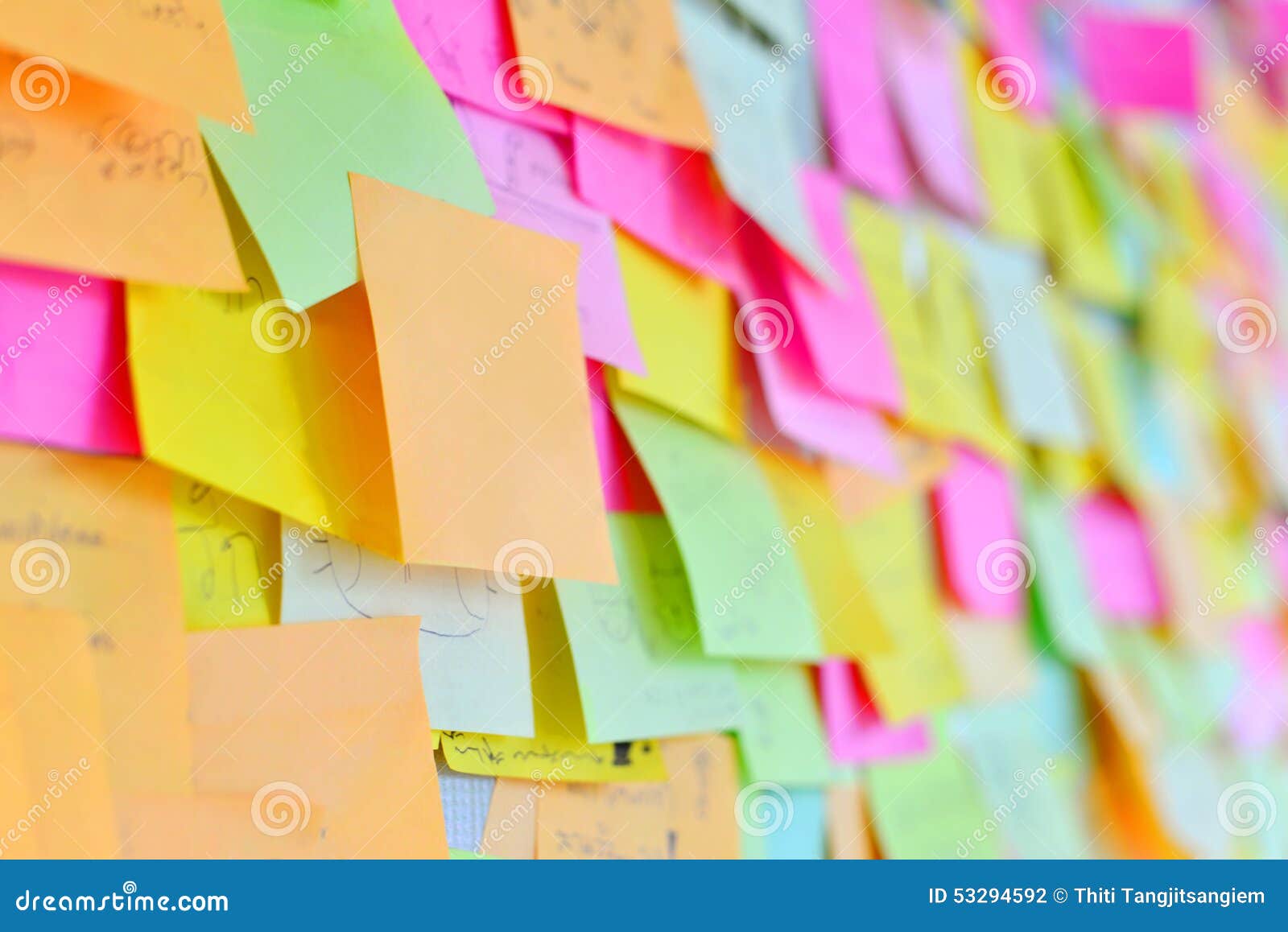 Post it on white board stock photo. Image of note, board - 53294592