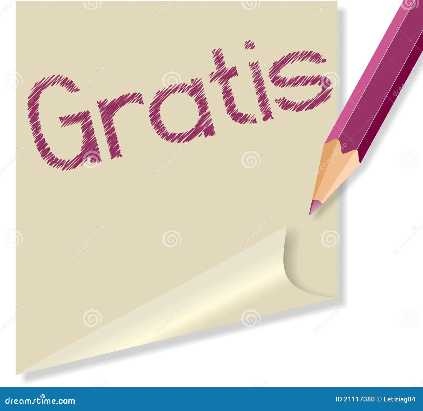 Post it with the Word Gratis Stock Vector - Illustration of ideas ...