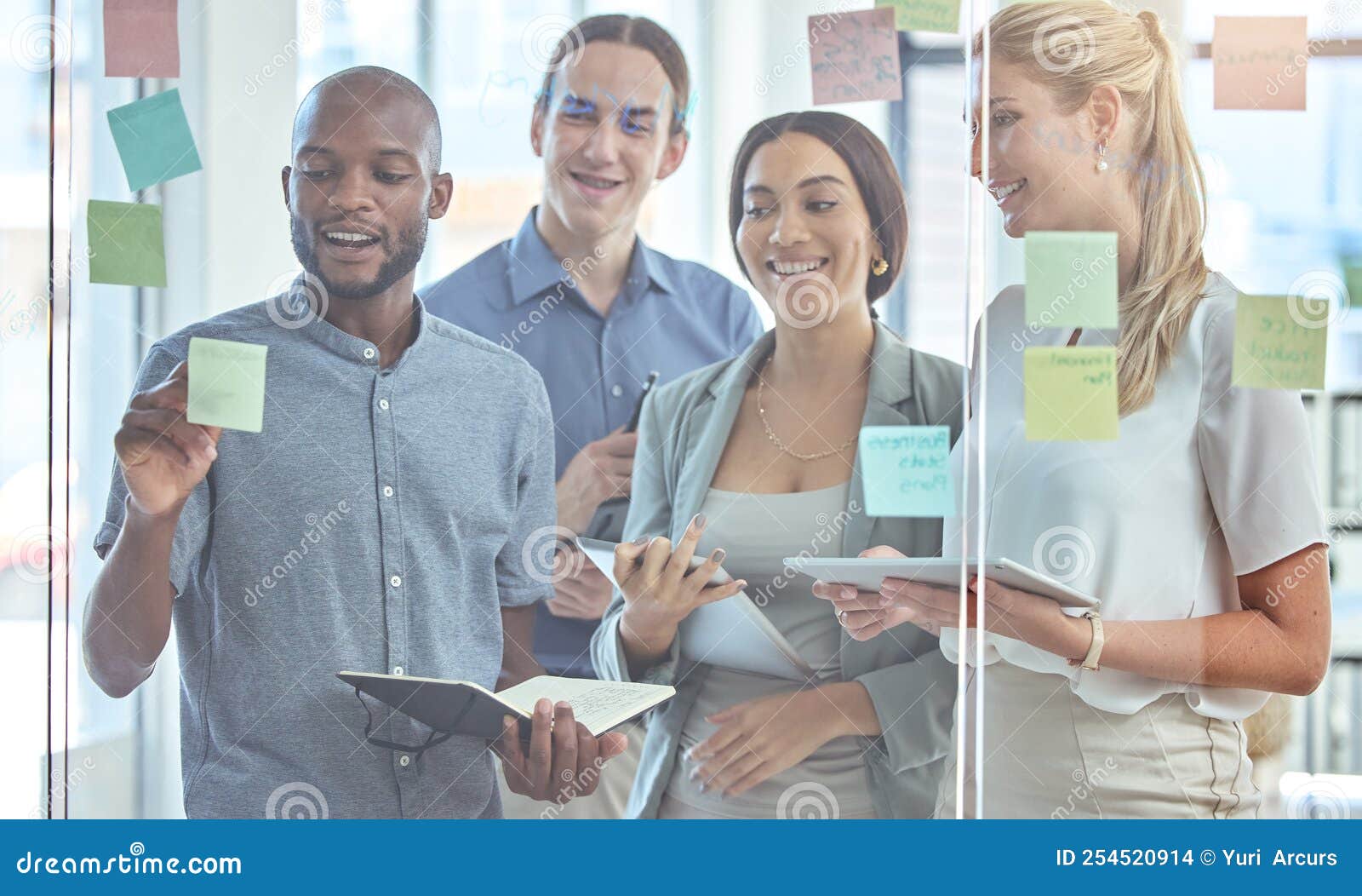 Post it, Writing or Teamwork Vision for Target Audience Strategy in ...