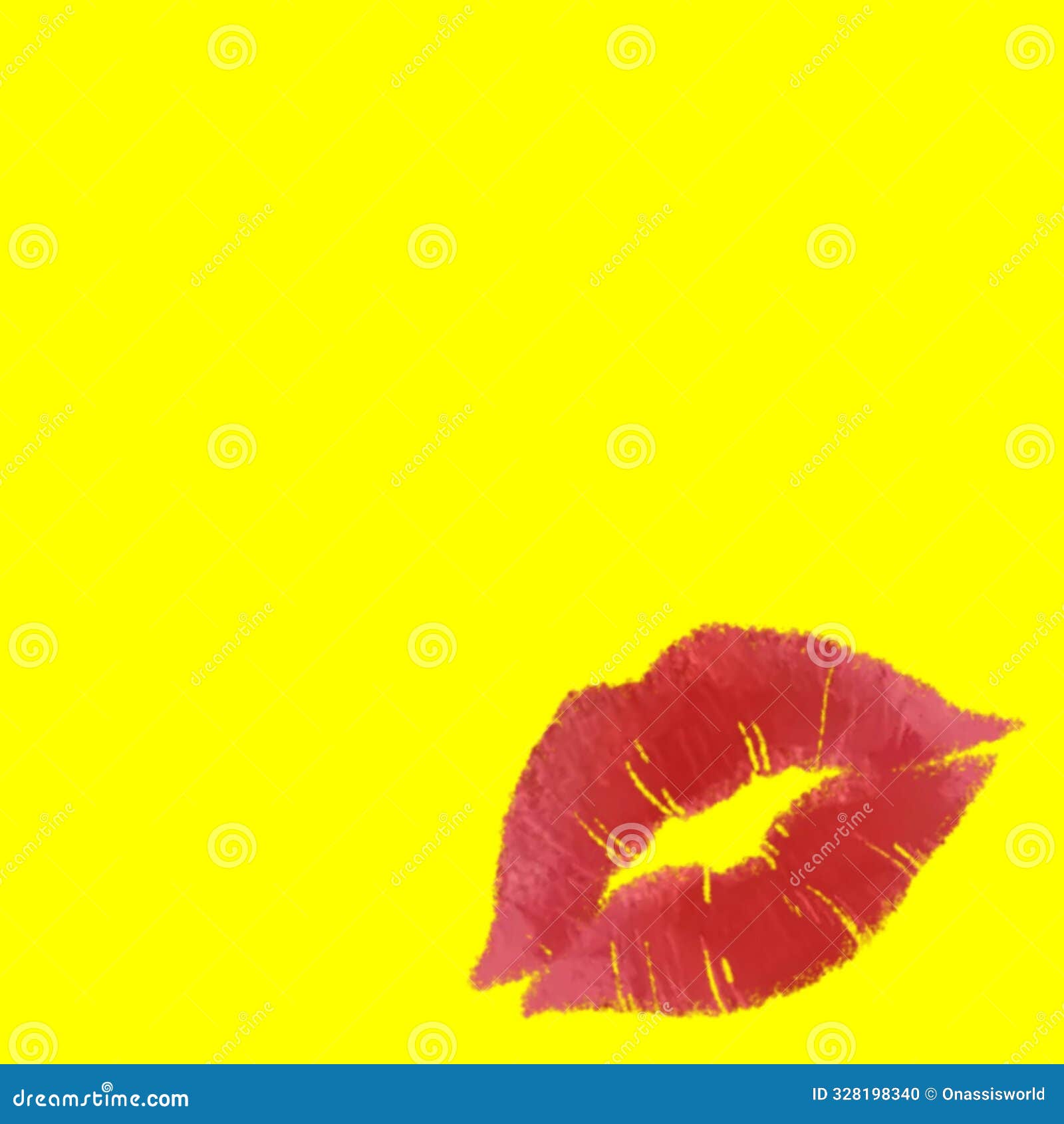 Post Yellow Note Kiss Lips Template Illustration Stock Illustration ...