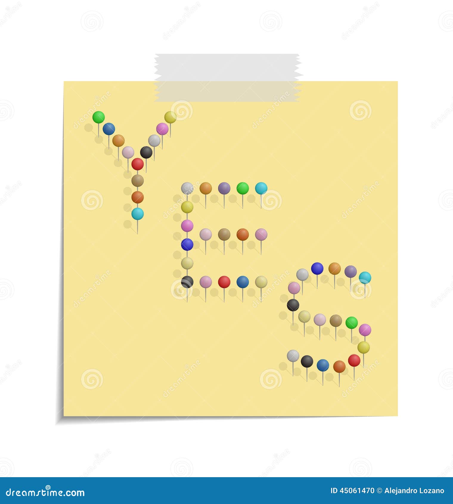 Post yes stock vector. Illustration of information, isolated - 45061470