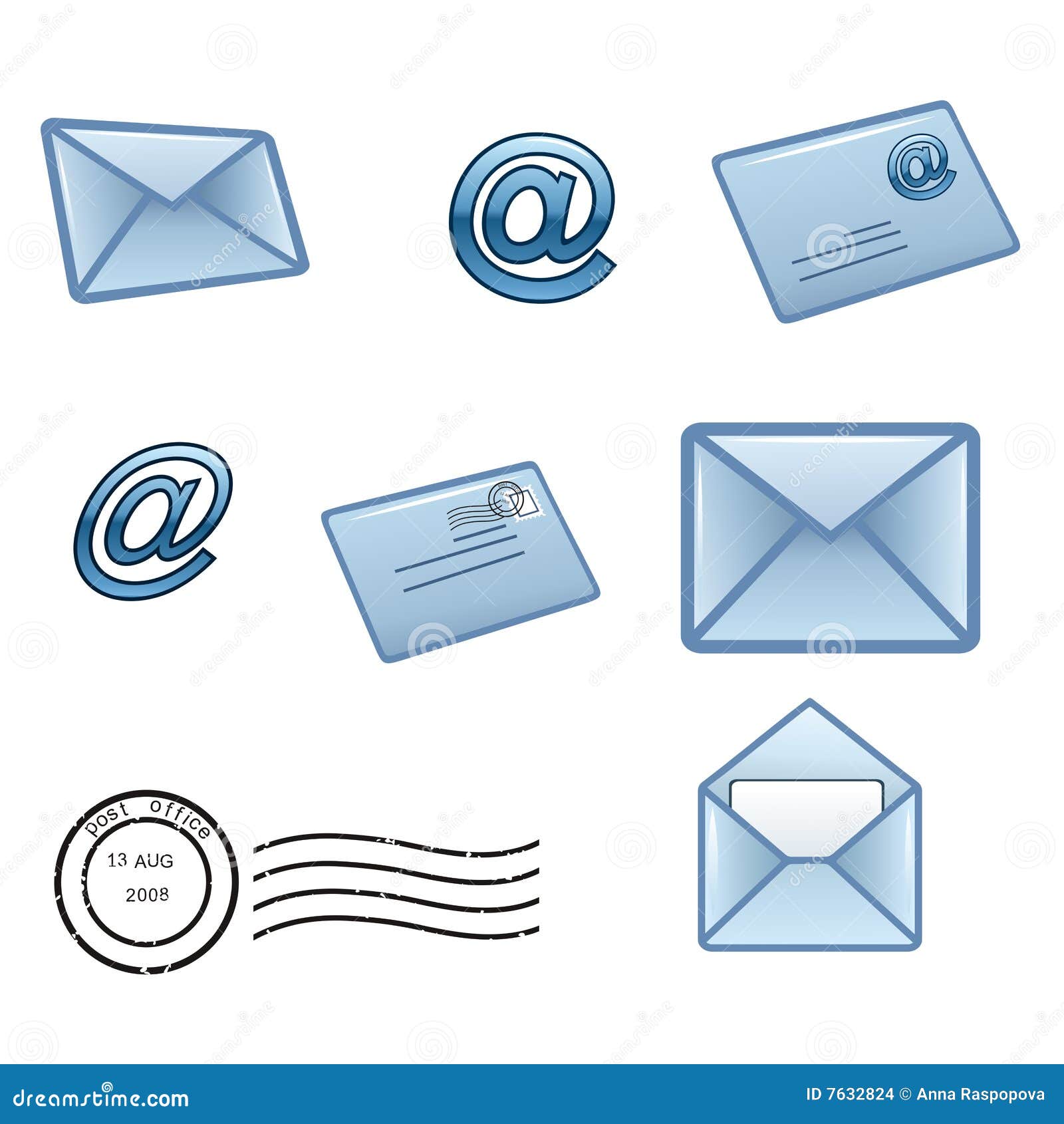 Posta illustrazione vettoriale. Illustrazione di affrancatura - 7632824