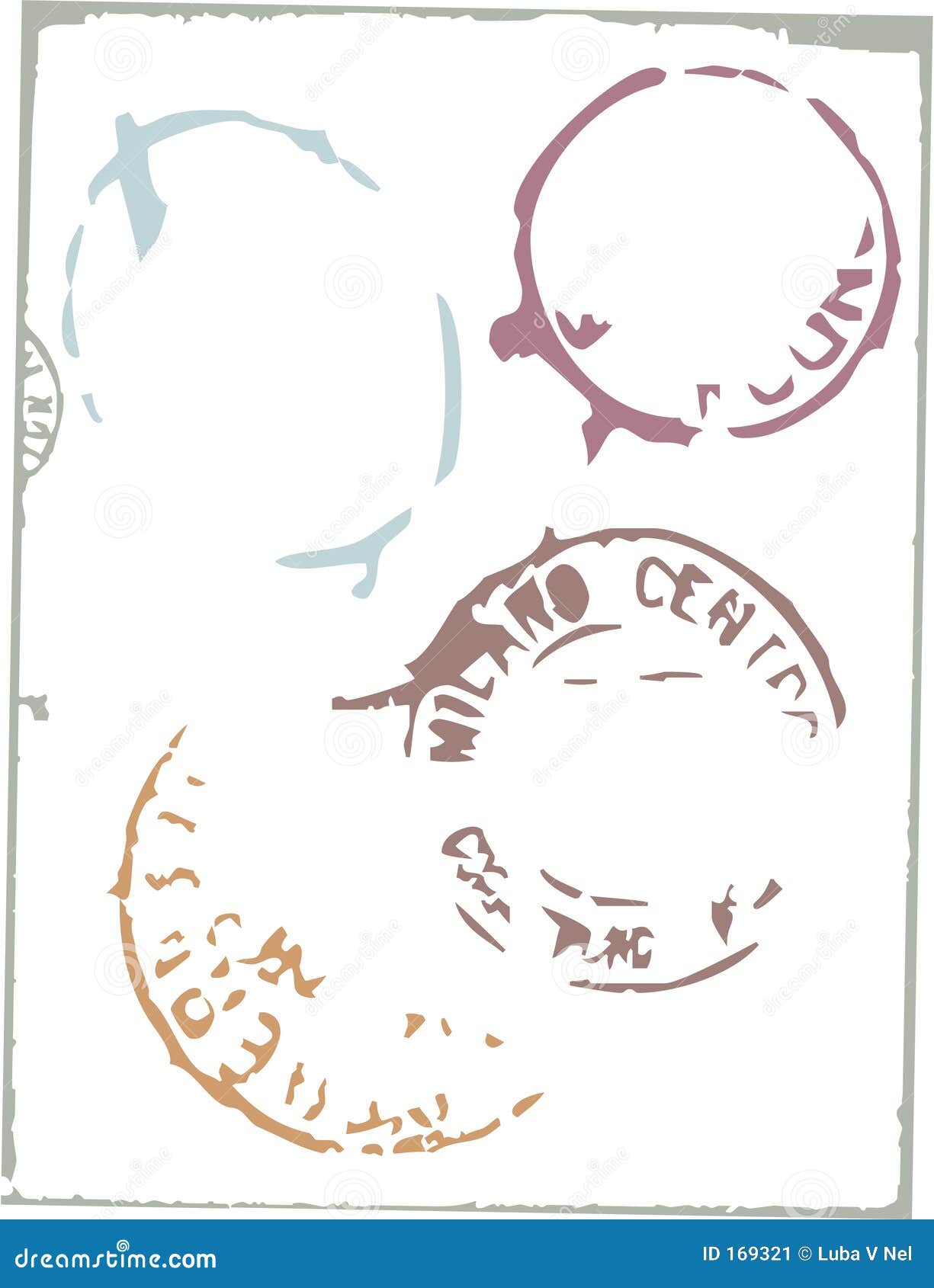 Postage Design Elements from Vector Stock Vector - Illustration of ...