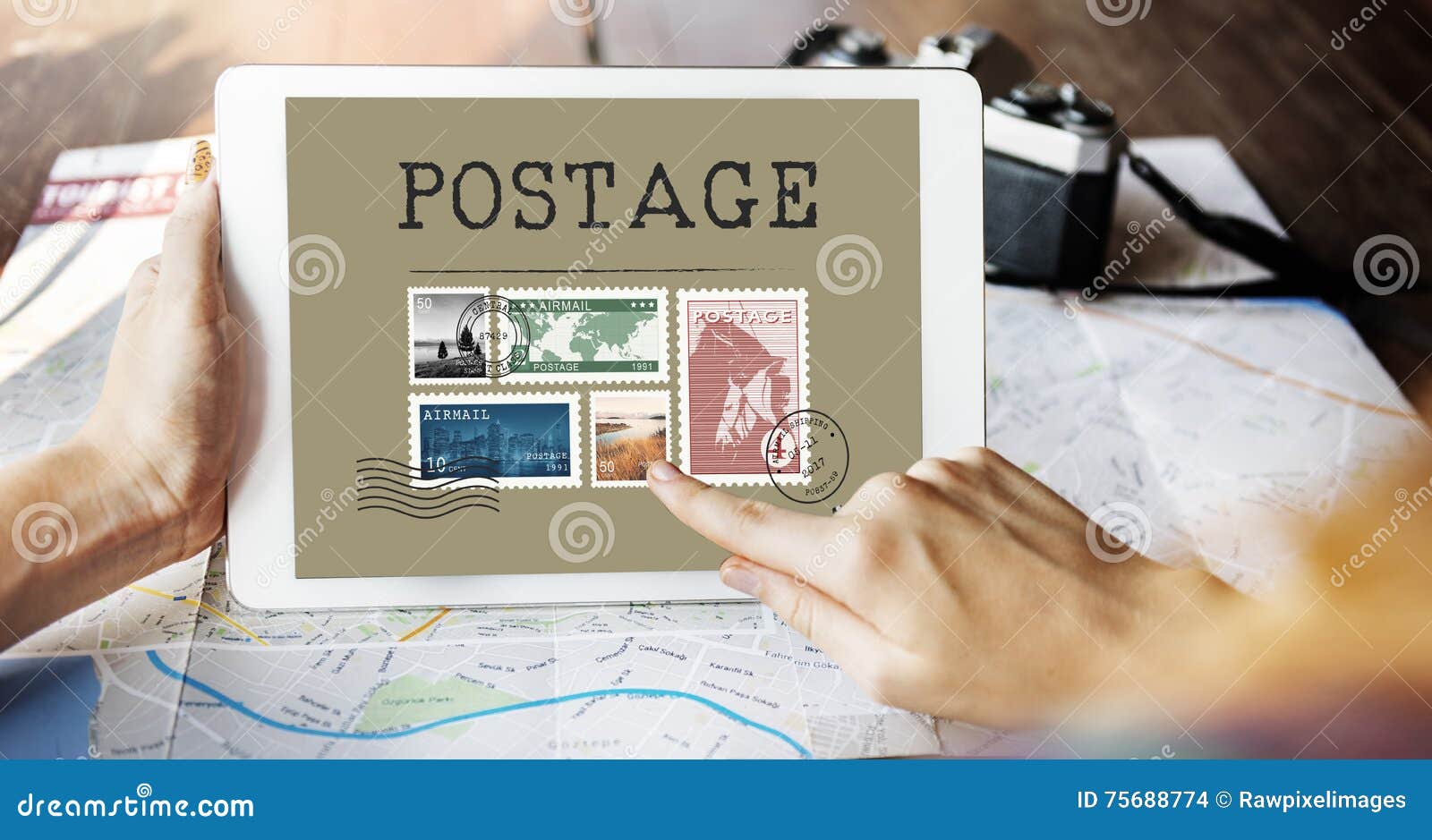 Postage Letter Parcel Stamp Mail Graphic Concept Stock Photo - Image of ...