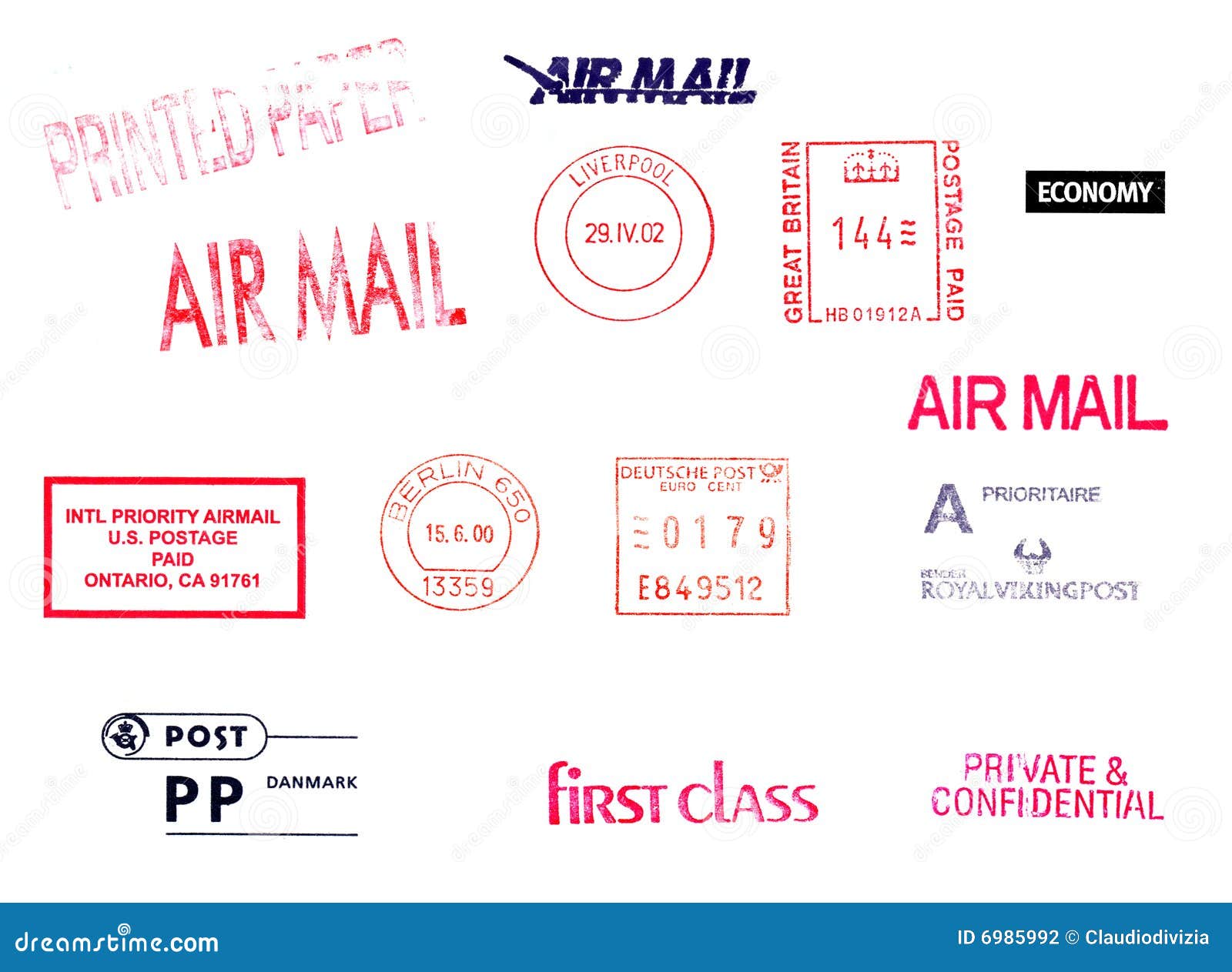 Postage Meters, Rubber Stamps Stock Photo | CartoonDealer.com #7005402