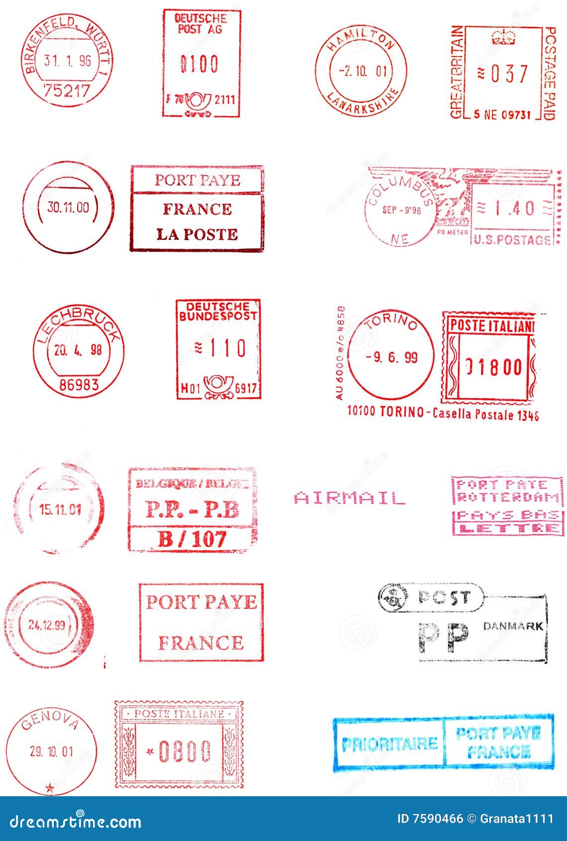 Postage Meters, Rubber Stamps Stock Photo | CartoonDealer.com #7005402