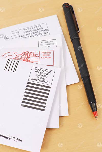 Postage Paid Envelopes stock image. Image of class, postage - 21556165