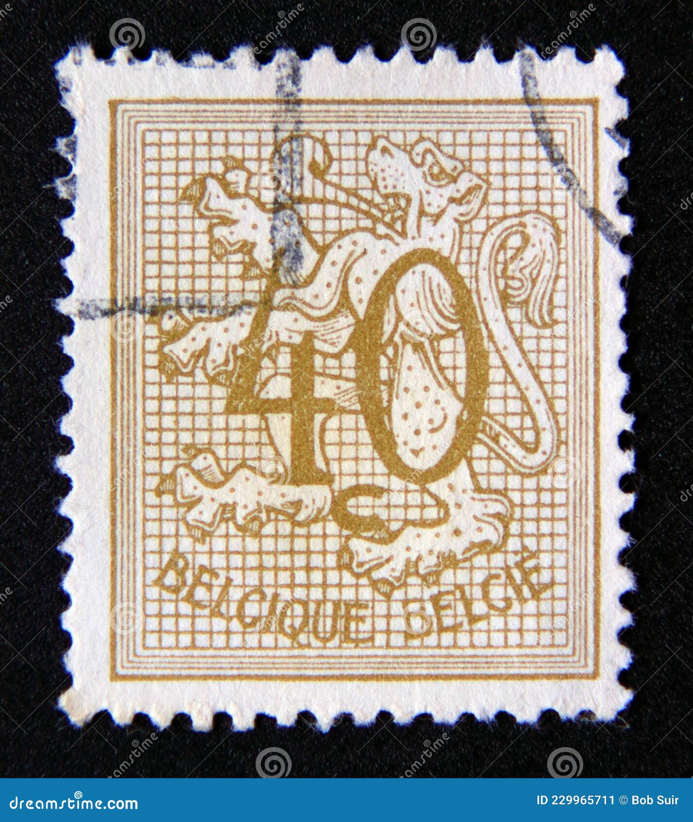 Number On Heraldic Lion Serie, Circa 1951 Editorial Photo ...