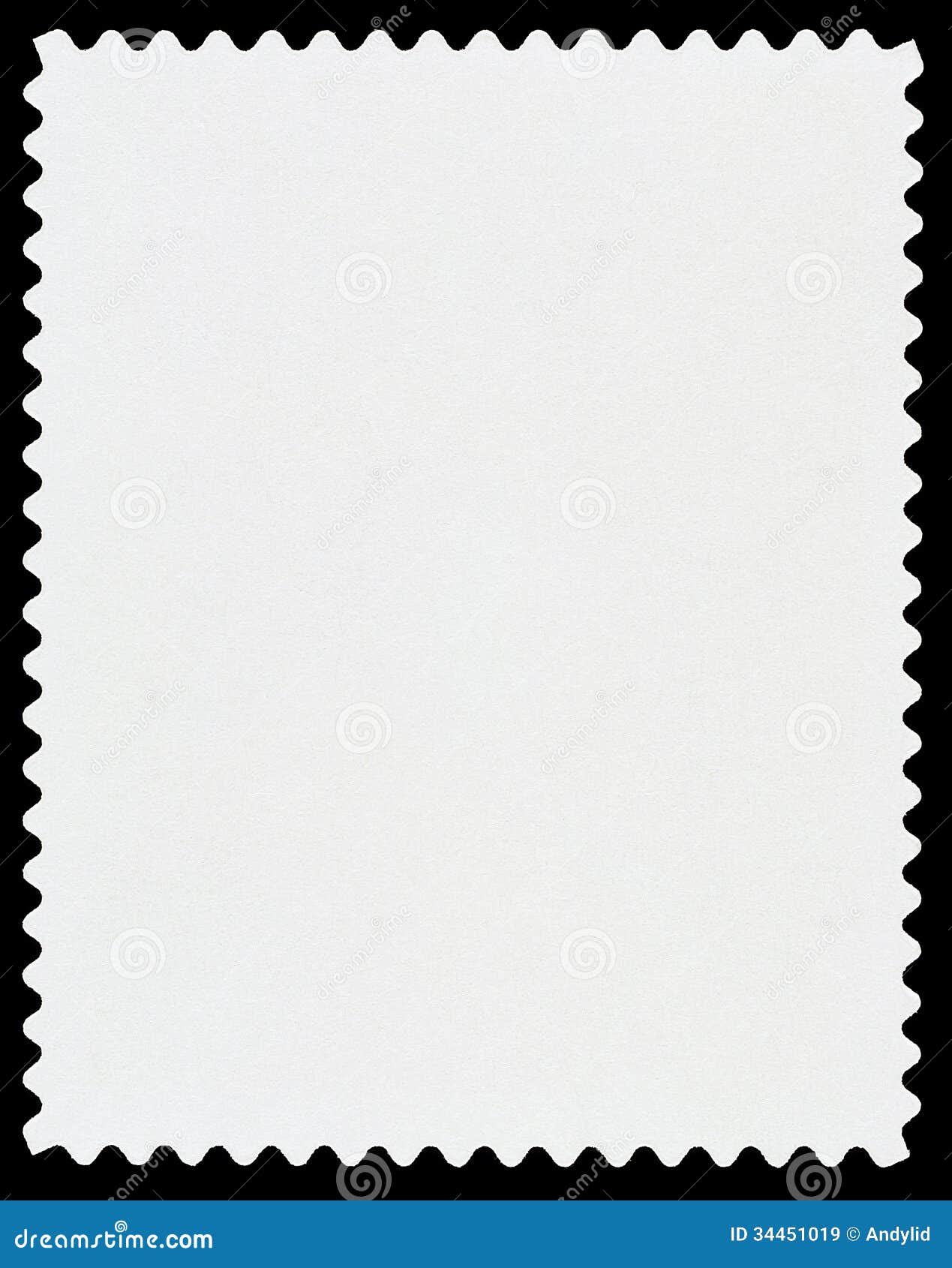 Postage Stamp Frame Isolated With Clipping Path Royalty-Free Stock ...
