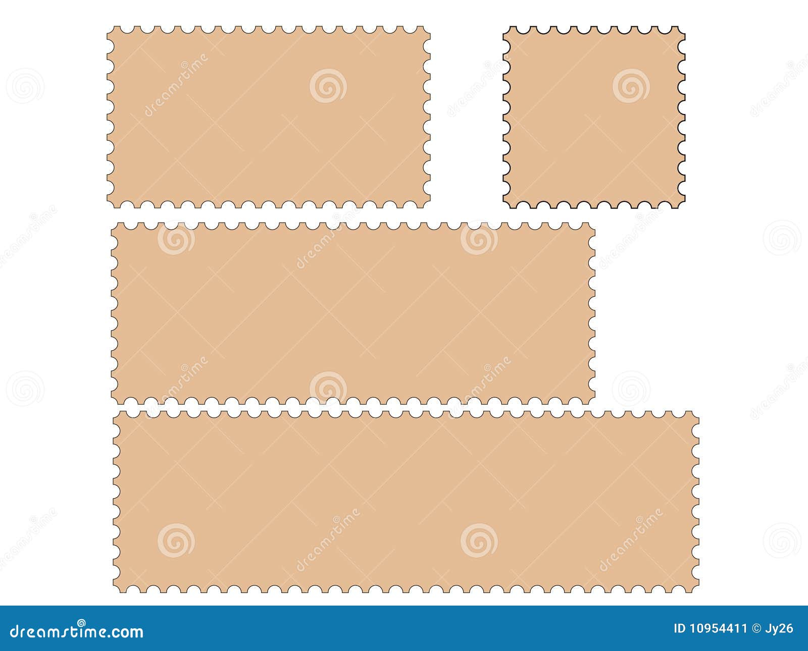 Postage Stamp Borders Collection Stock Vector - Illustration of ...