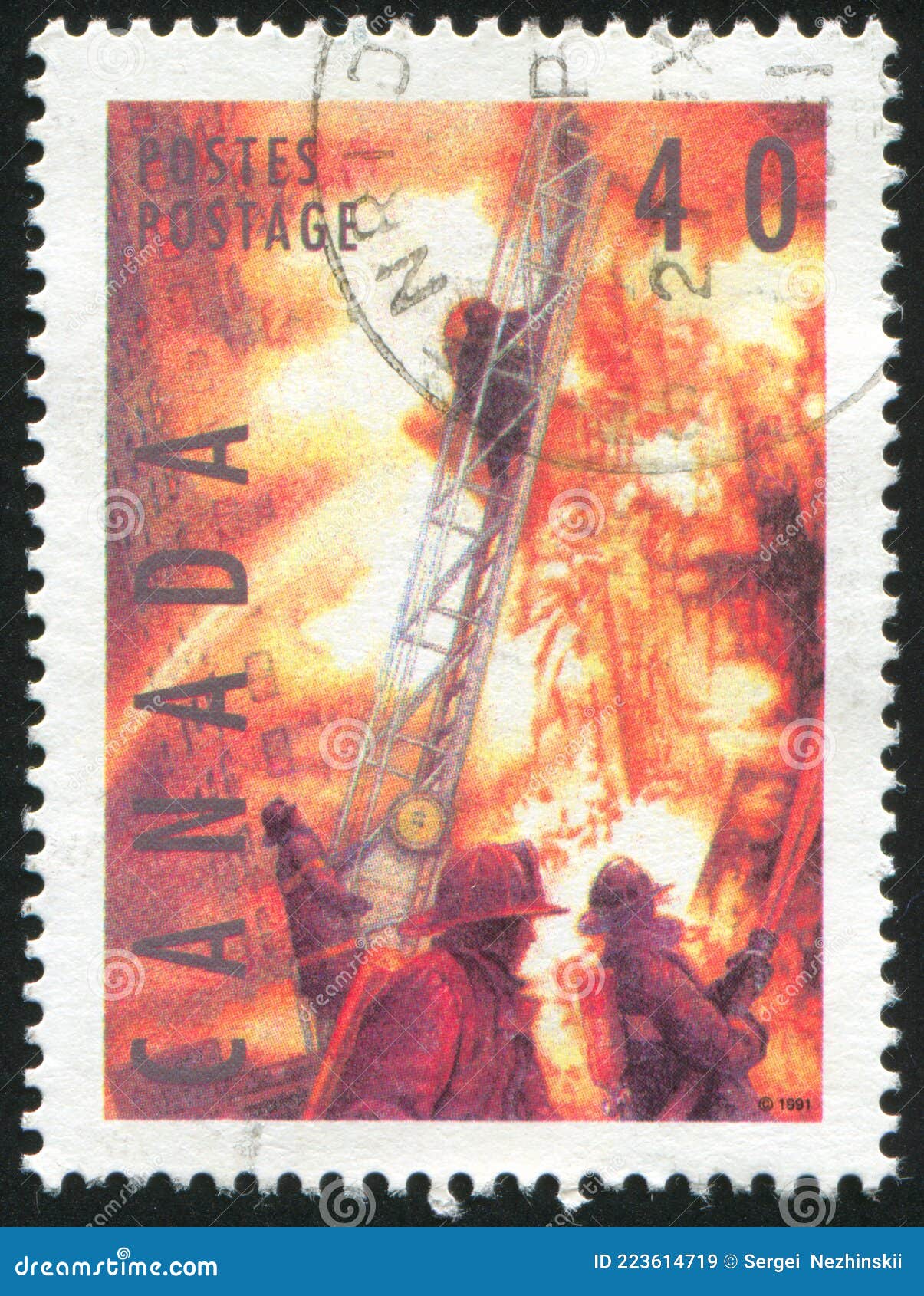 Postage stamp editorial stock image. Image of destruction - 223614719