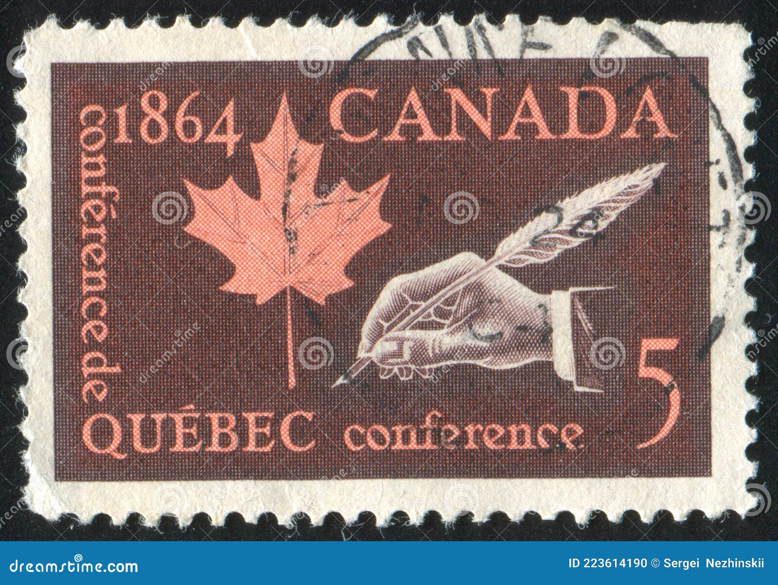 Postage stamp editorial image. Image of 1964, quebec - 223614190