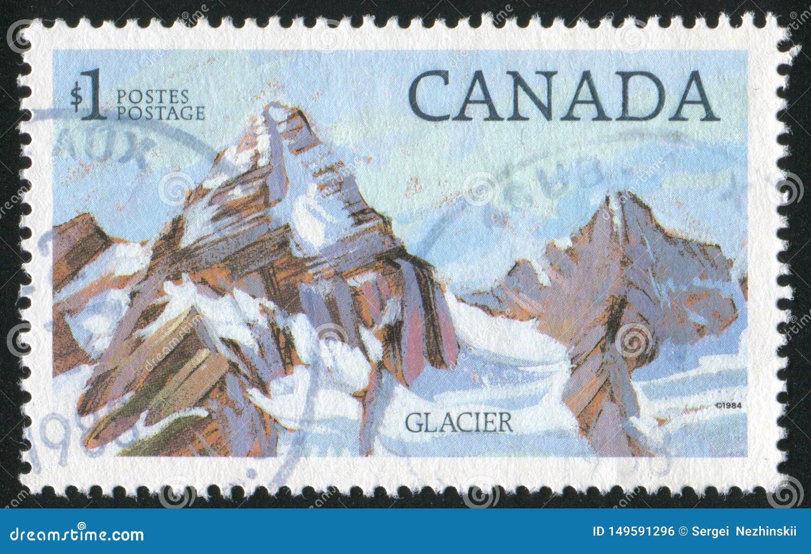 Postage stamp editorial photo. Image of peak, aged, frost - 149591296