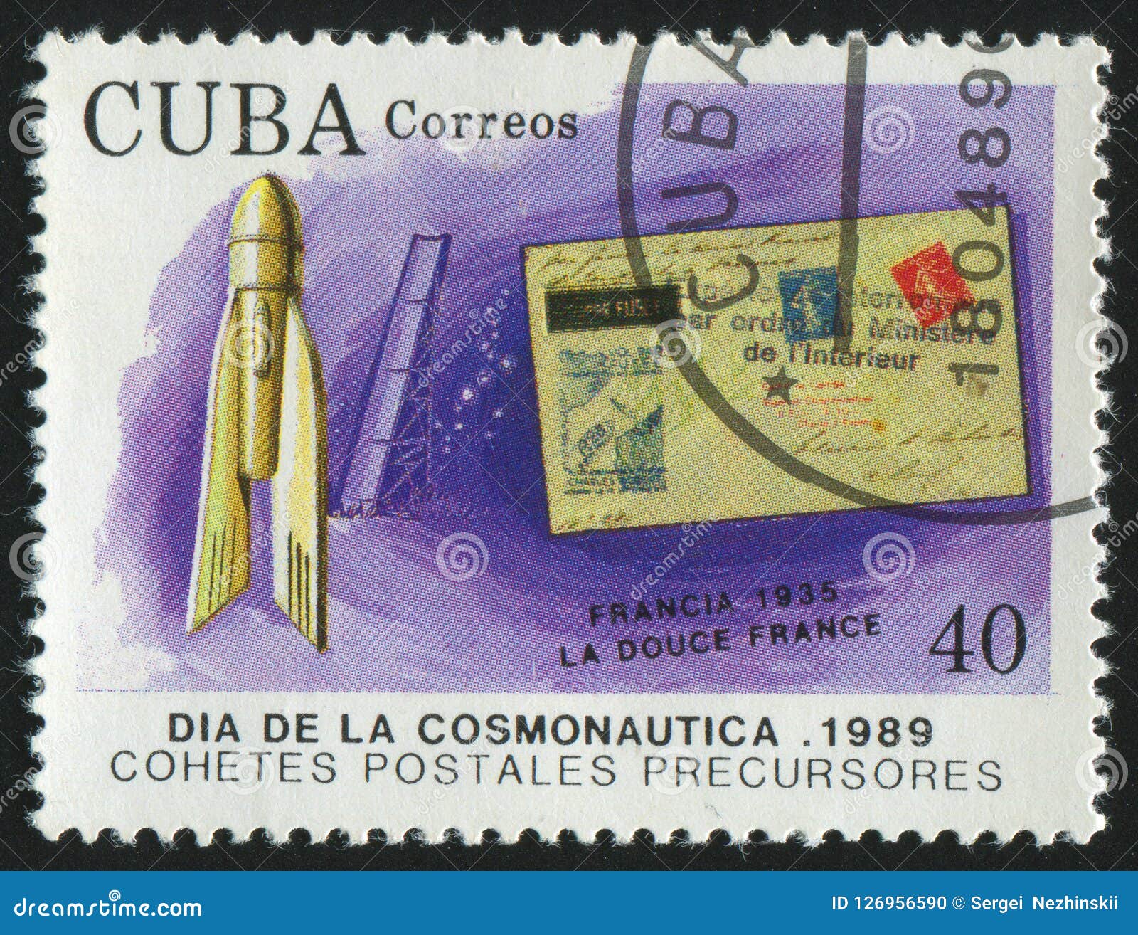 Postage stamp editorial image. Image of address, satellite - 126956590