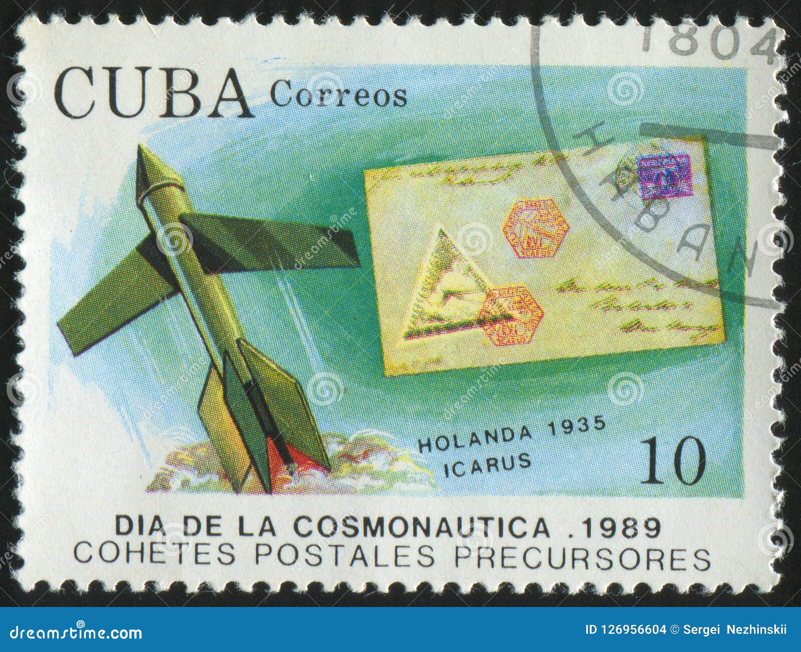 Postage stamp editorial stock image. Image of rocket - 126956604