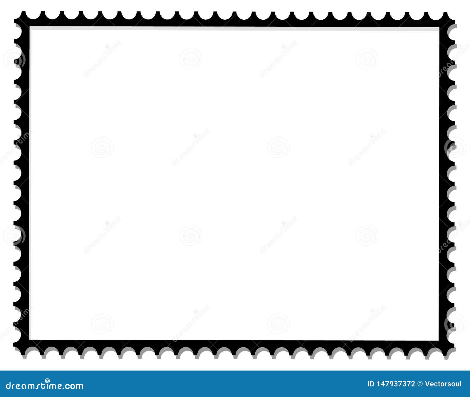 Postage stamp frame stock vector. Illustration of seal - 147937372