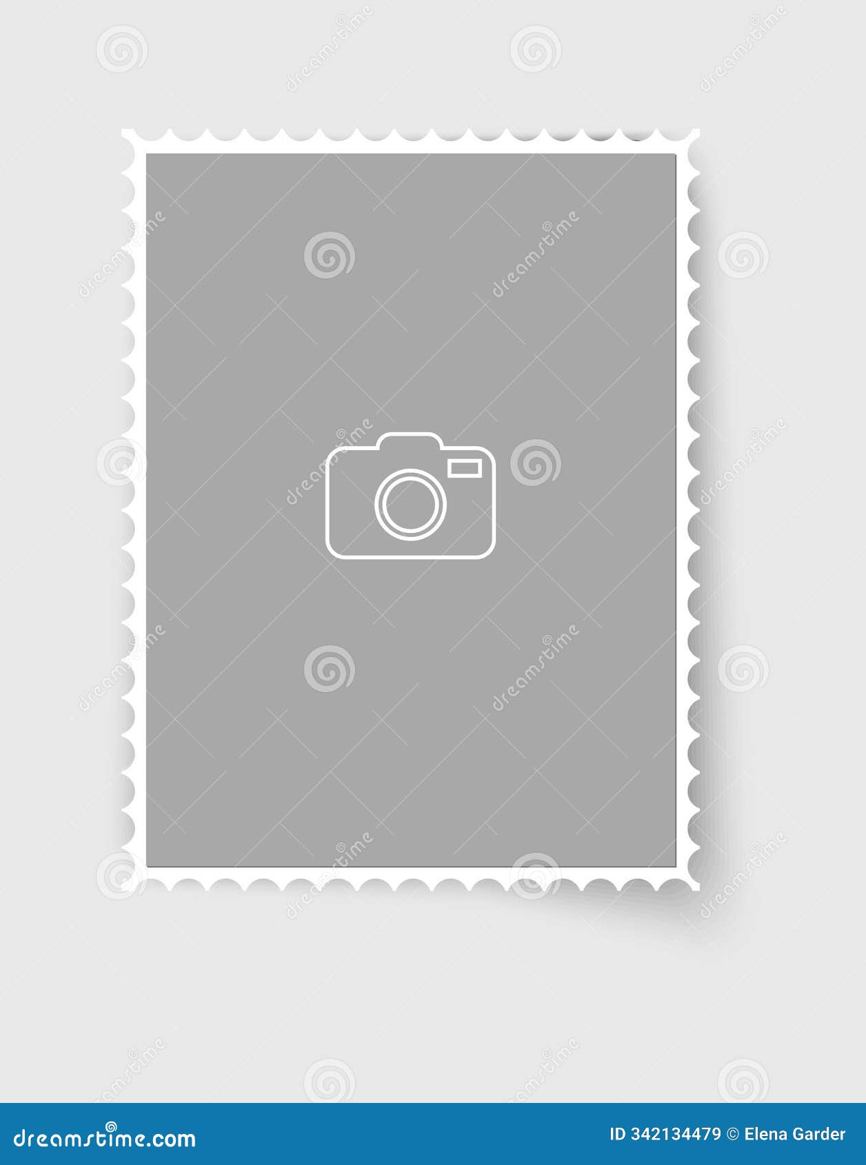 Postage Stamp Frame. Empty Border Template for Postcards and Letters ...