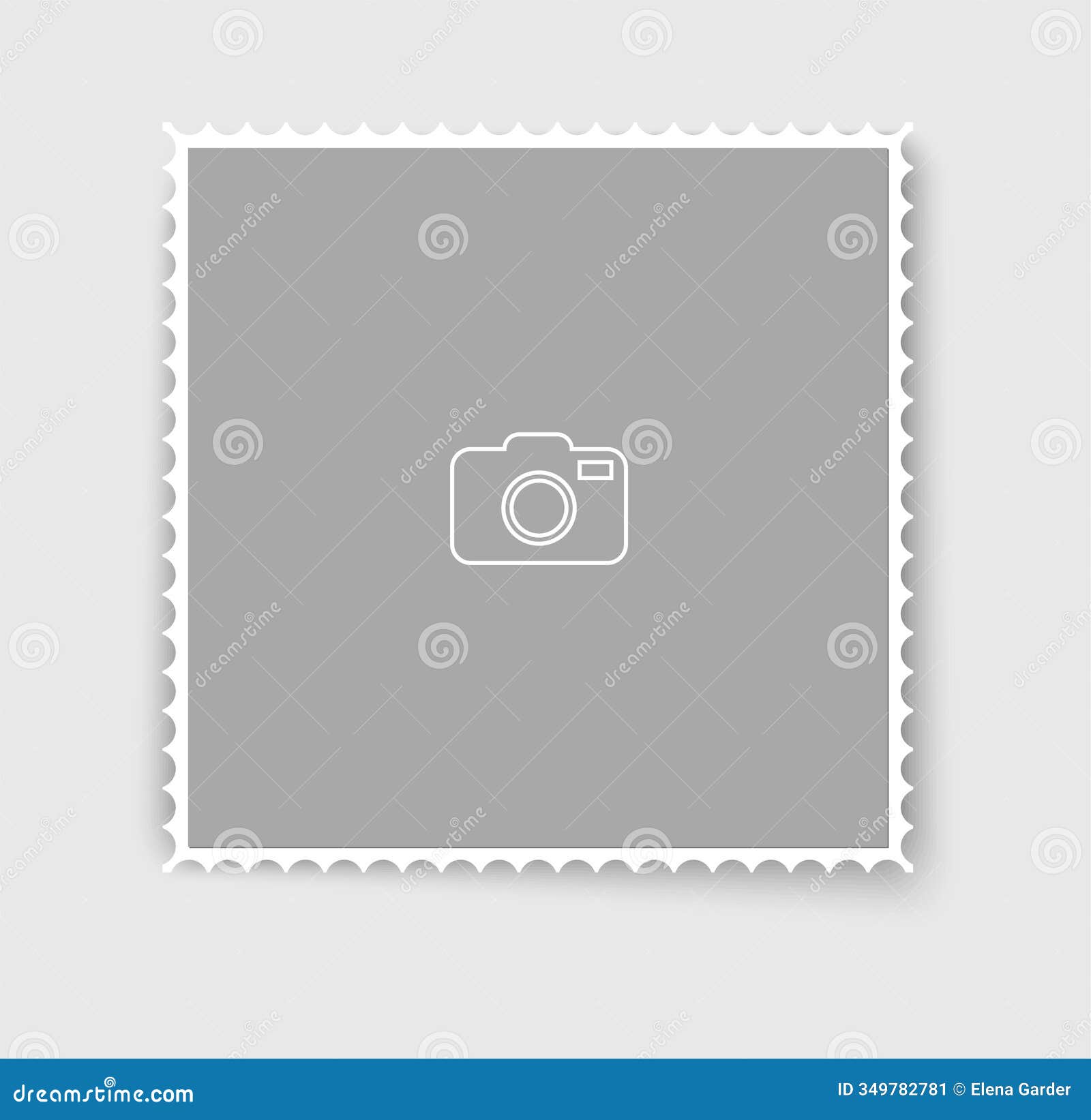 Postage Stamp Frame. Empty Border Template for Postcards and Letters ...