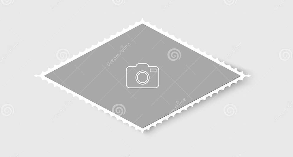 Postage Stamp Frame. Empty Border Template for Postcards and Letters ...