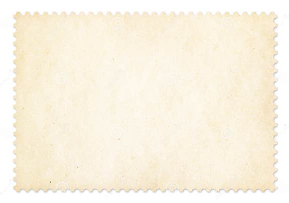 Postage Stamp Frame Isolated with Clipping Path Stock Image - Image of ...