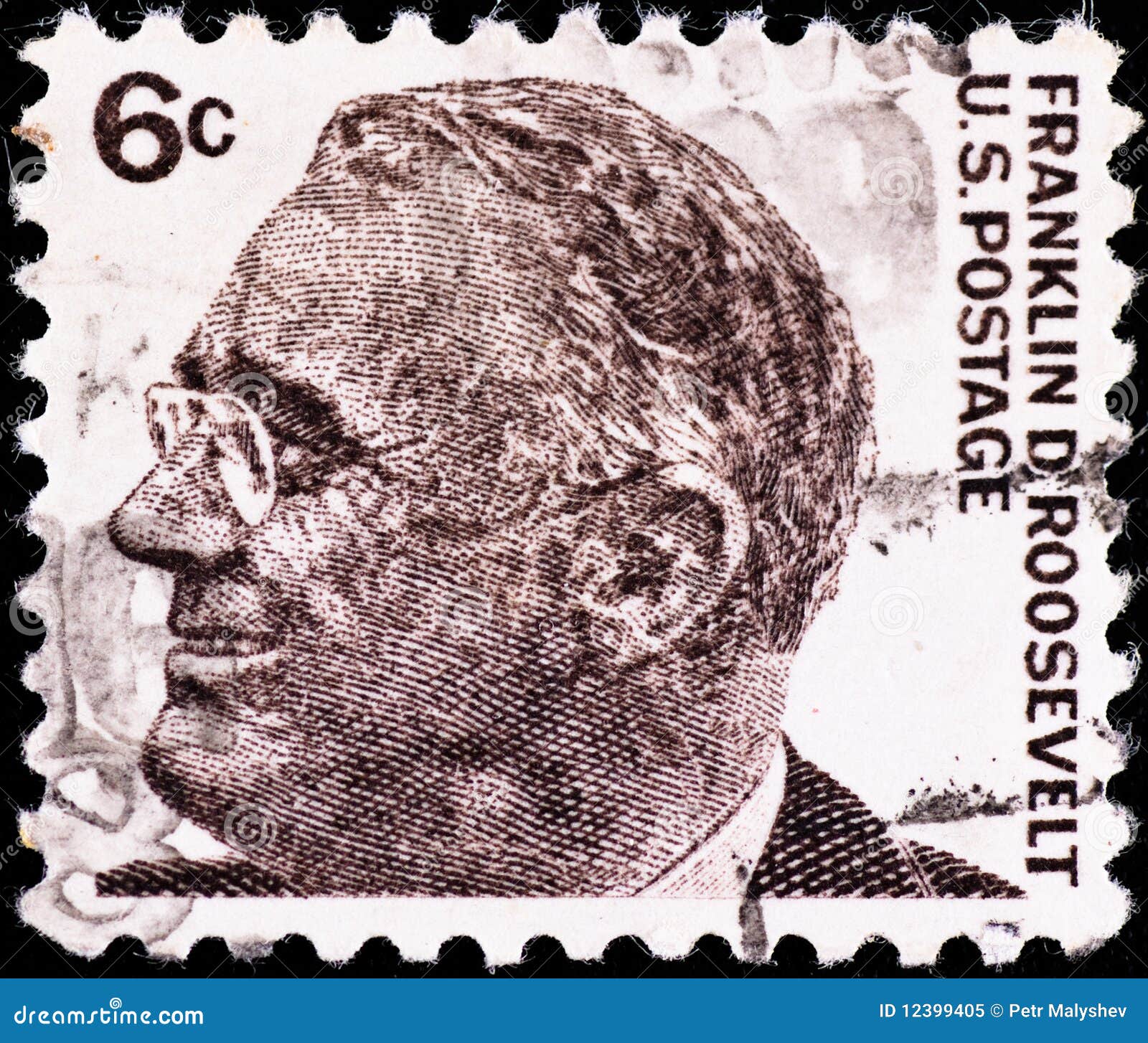 Postage Stamp with Franklin Roosevelt Editorial Image - Image of ...