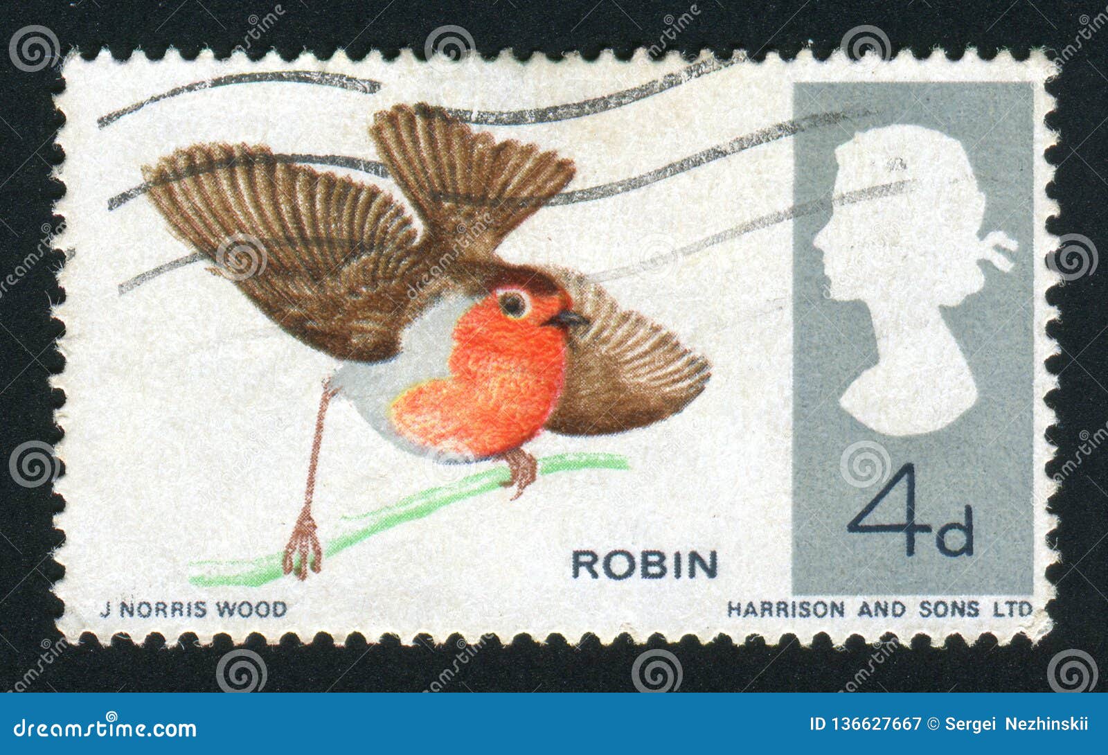 Postage stamp editorial photography. Image of robin - 136627667