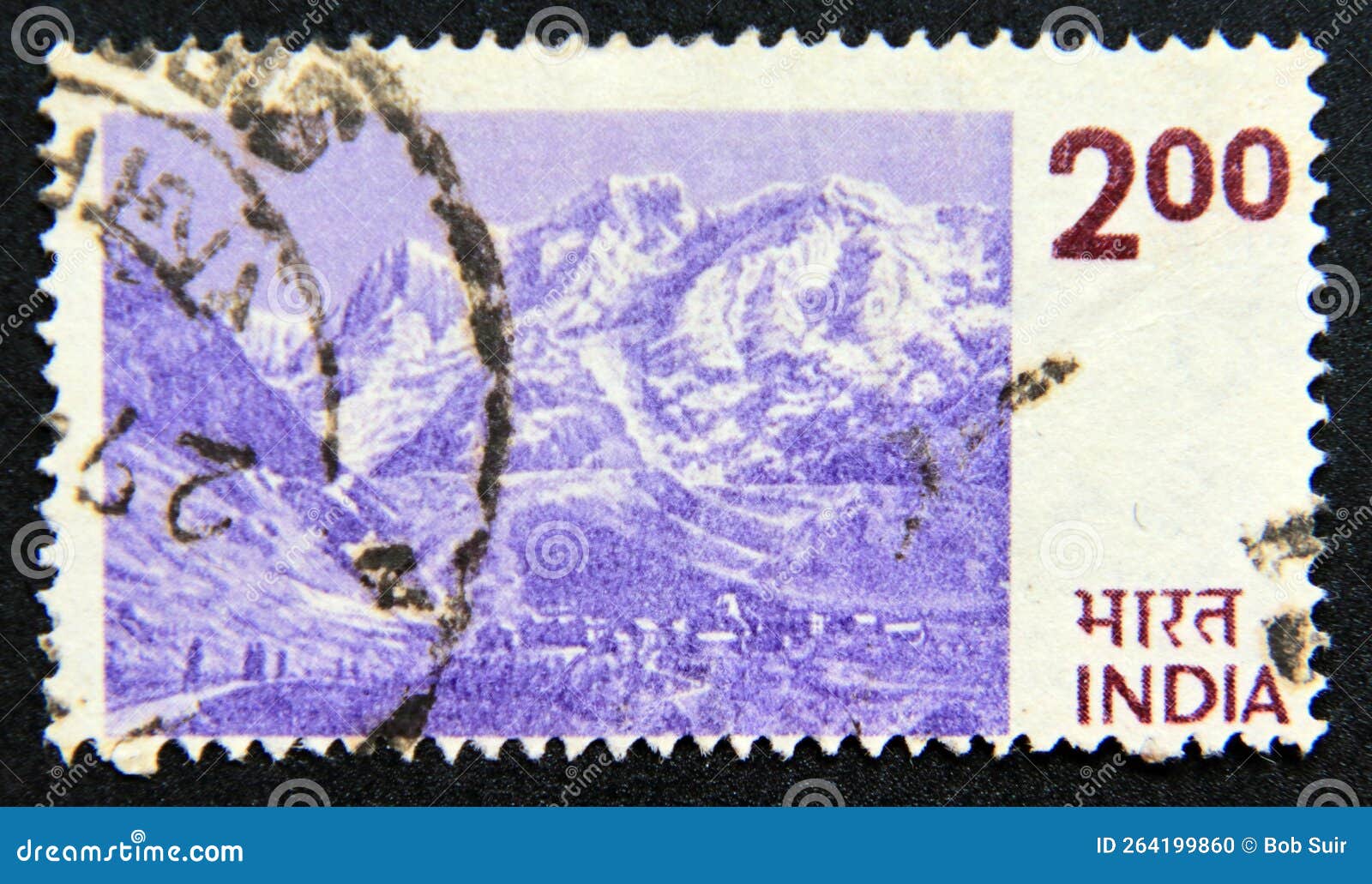 Postage Stamp India, 1975. Himalayas Mountains Editorial Image - Image ...