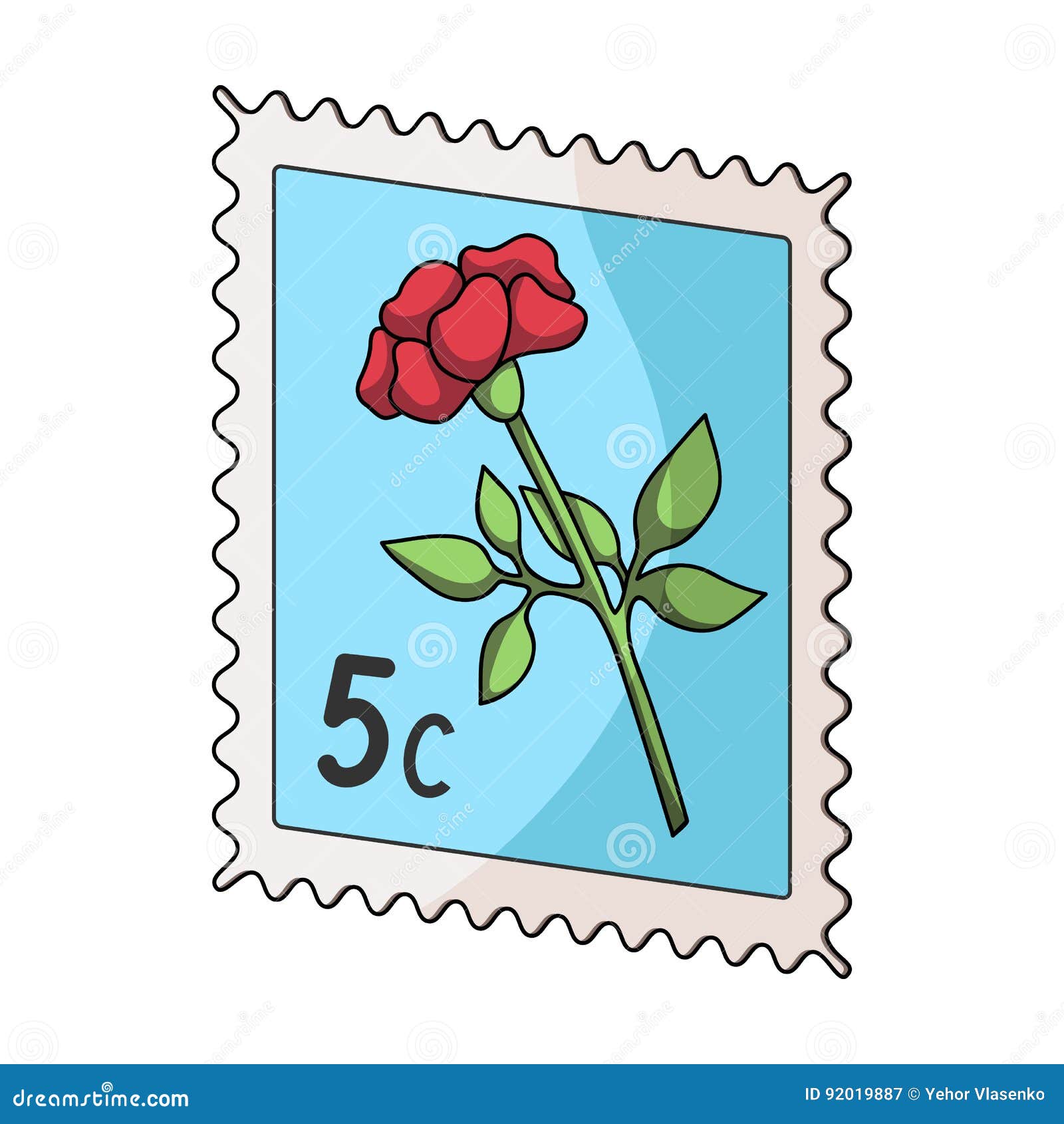 Postage Stamp.Mail and Postman Single Icon in Cartoon Style Vector ...