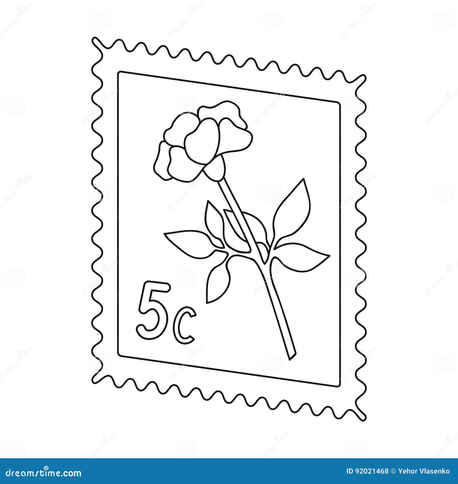 Postage Stamp Outline [vector] | CartoonDealer.com #4447534