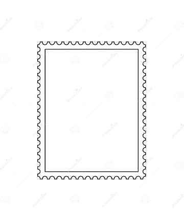 Postage stamp outline stock illustration. Illustration of border - 4766944