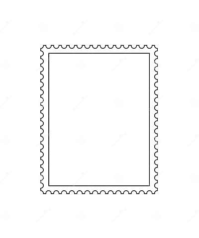 Postage stamp outline stock illustration. Illustration of border - 4766944