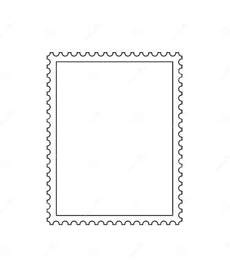 Postage stamp outline stock illustration. Illustration of border - 4766944