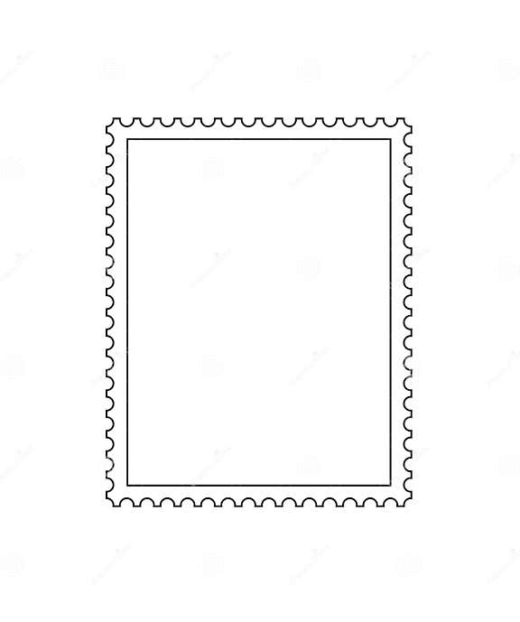 Postage stamp outline stock illustration. Illustration of border - 4766944