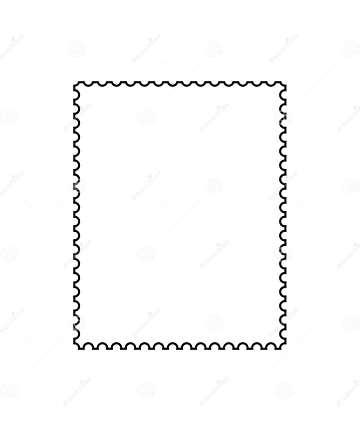 Postage Stamp Outline [vector] Stock Vector - Illustration of legal ...