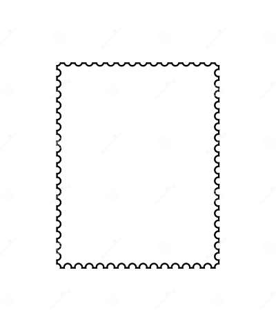 Postage Stamp Outline [vector] Stock Vector - Illustration of legal ...