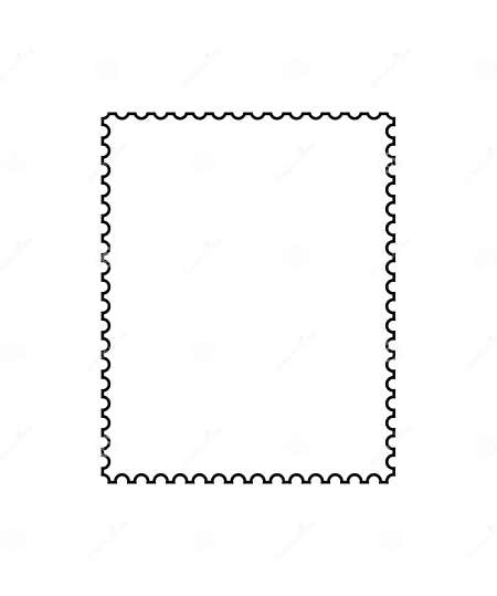 Postage Stamp Outline [vector] Stock Vector - Illustration of legal ...