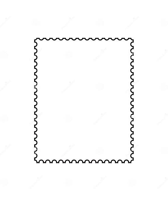 Postage Stamp Outline [vector] Stock Vector - Illustration of legal ...