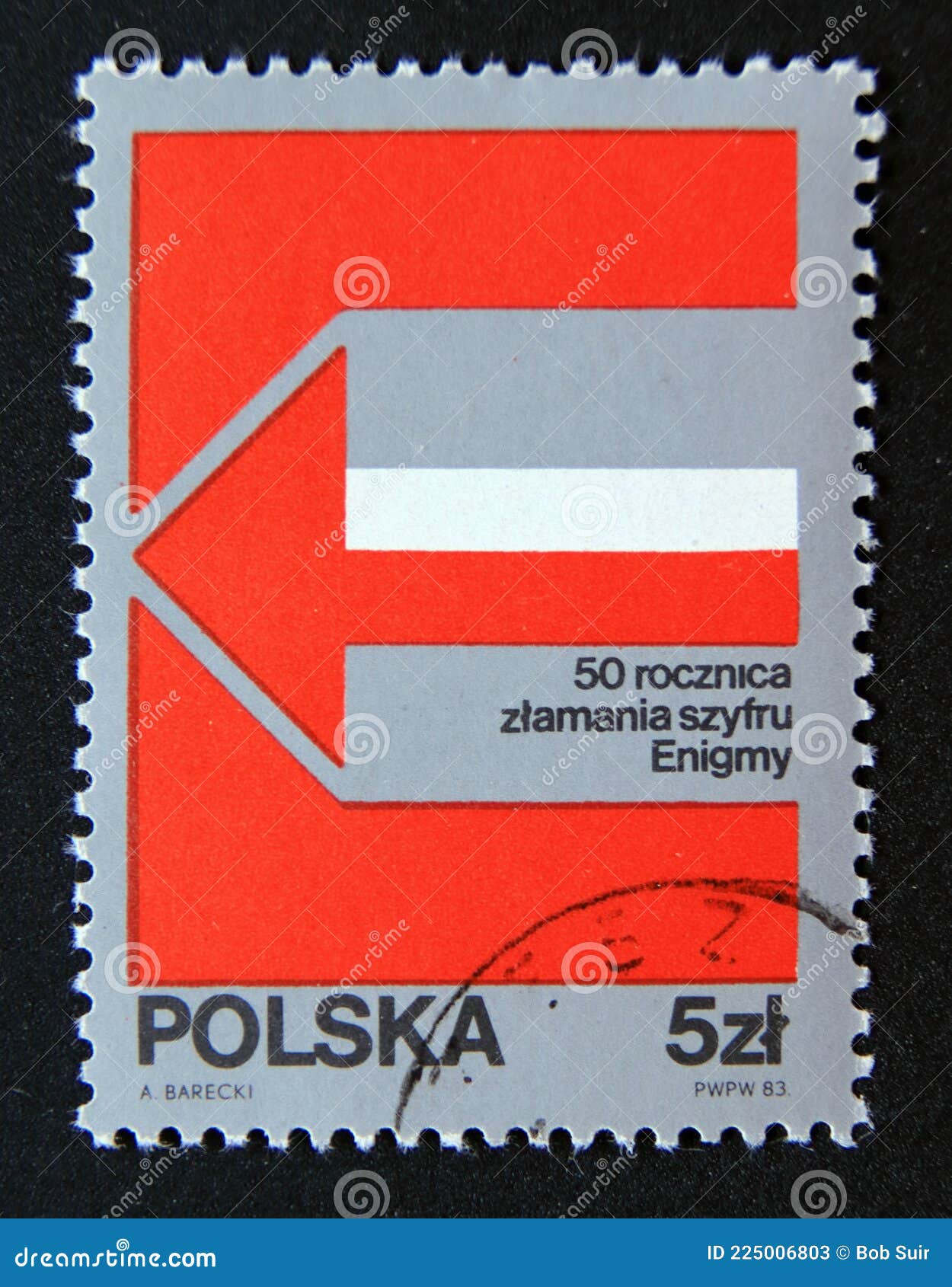 Postage Stamp Poland, 1983. Enigma Decoding Machine, 50th Anniversary ...