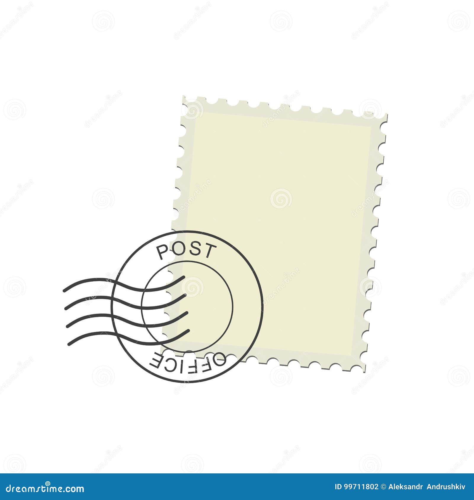 Postage Stamp Outline [vector] | CartoonDealer.com #4447534