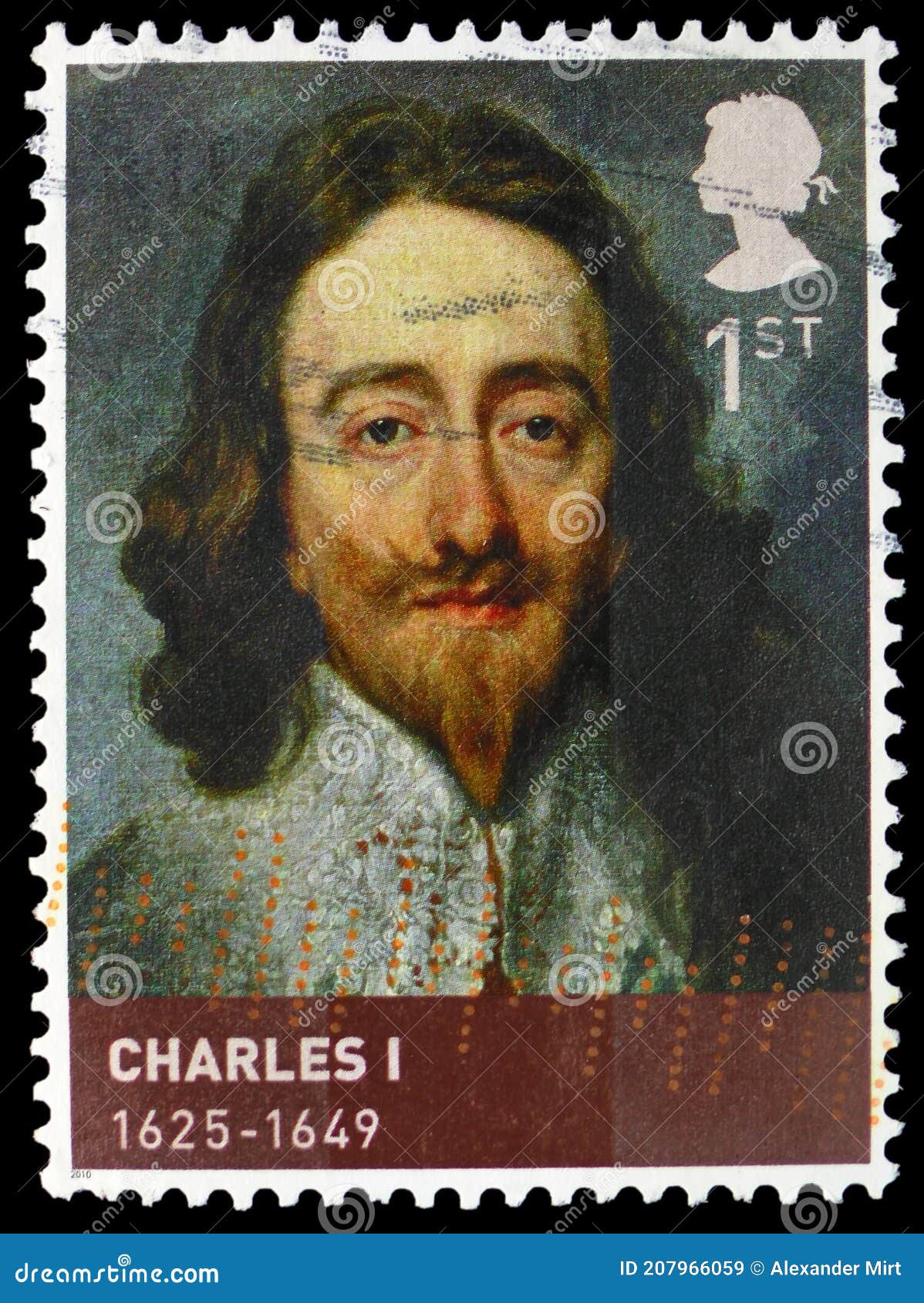 Postage Stamp Printed In United Kingdom Shows King Charles I Kings And