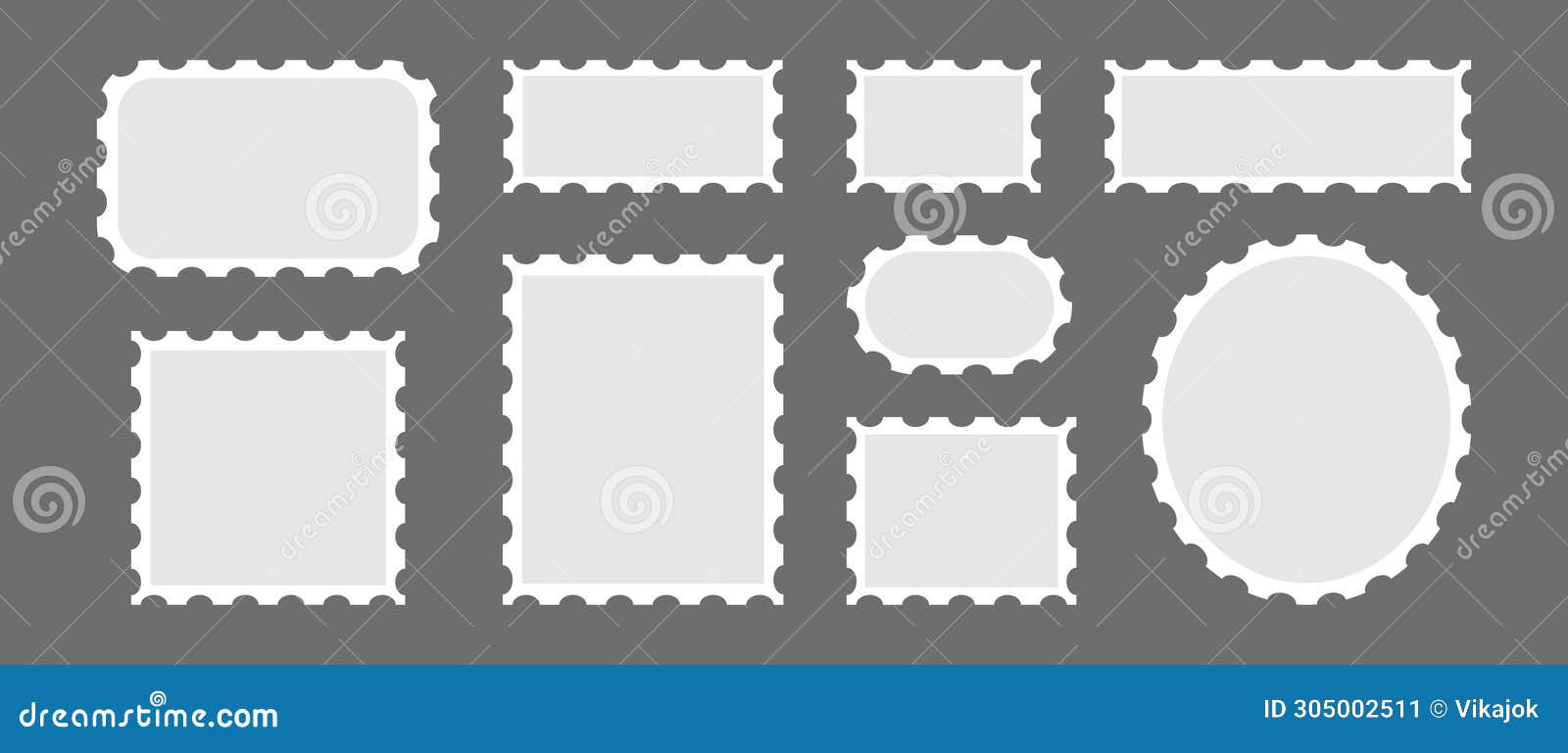 Postage Stamp Set. Post Stamp Frame or Border Stock Vector ...