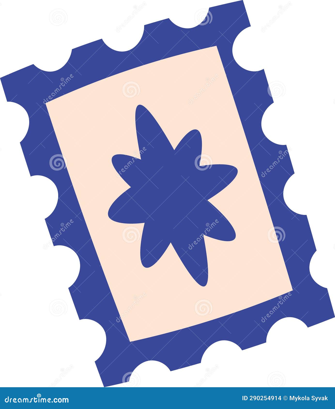 Postage Stamp Star stock illustration. Illustration of icon - 290254914