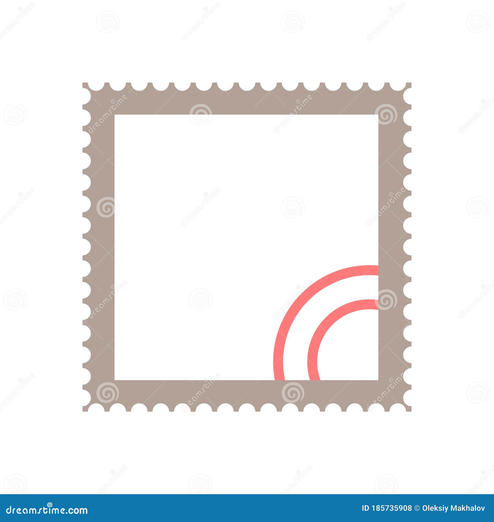 Postage Stamp Template. Blank Rectangle and Square Postage Stamp Stock ...