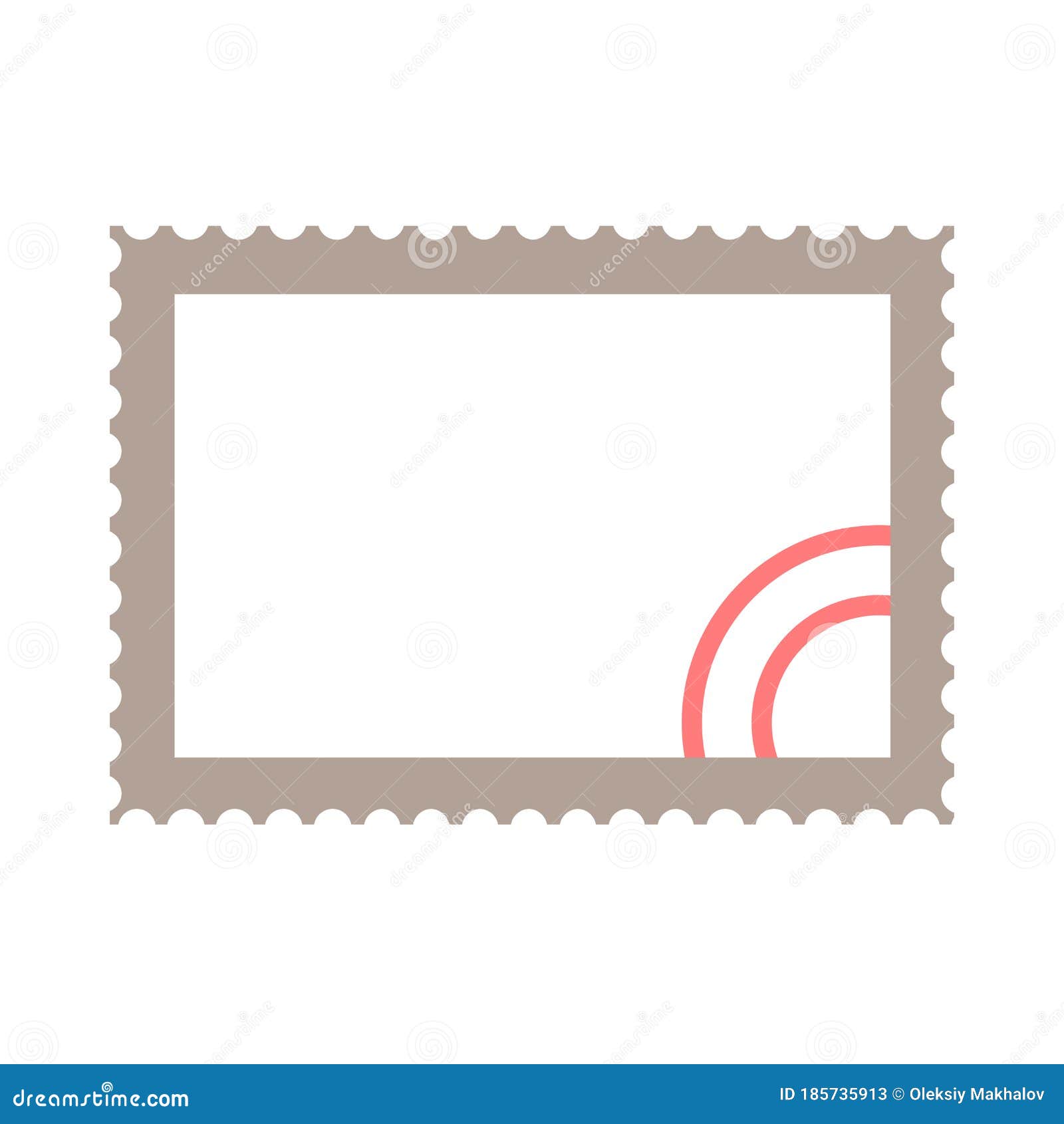 Postage Stamp Template. Blank Rectangle and Square Postage Stamp Stock ...