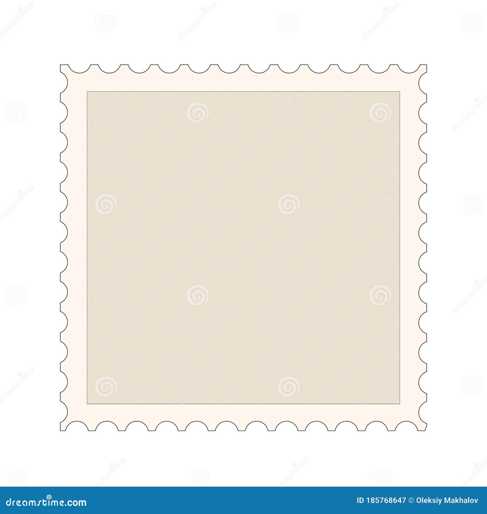 Postage Stamp Template. Blank Rectangle and Square Postage Stamp Stock ...