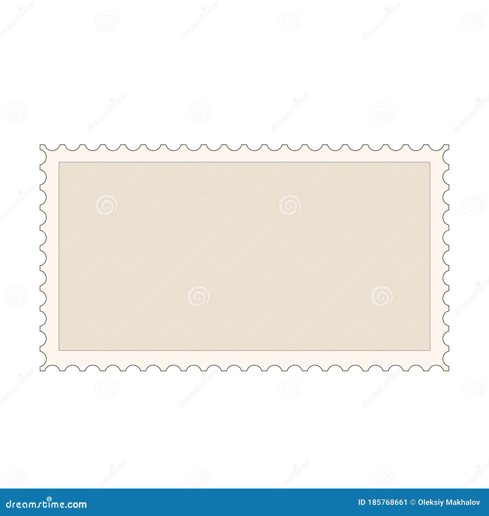 Postage Stamp Template. Blank Rectangle and Square Postage Stamp Stock ...