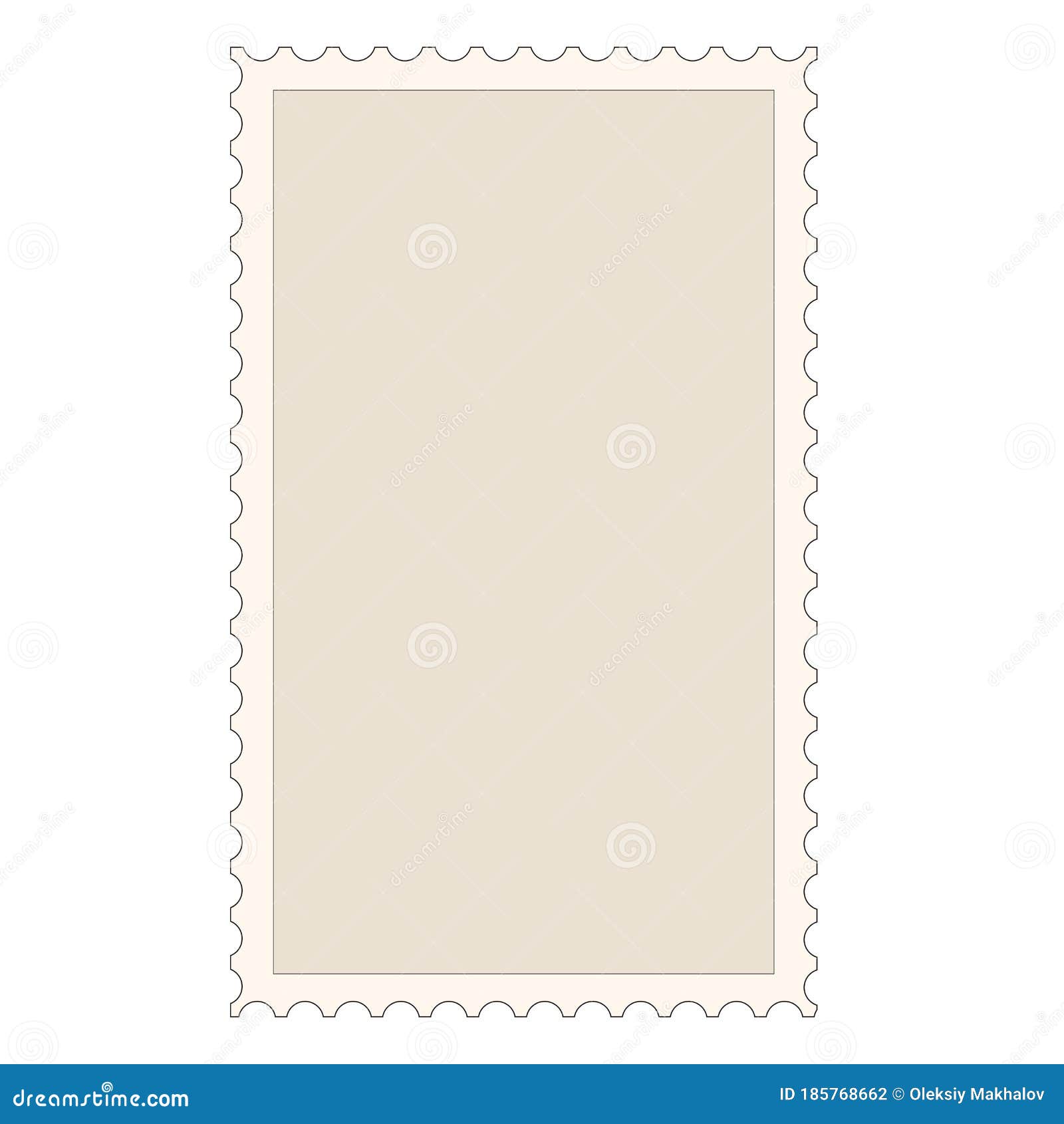Postage Stamp Template. Blank Rectangle and Square Postage Stamp Stock ...